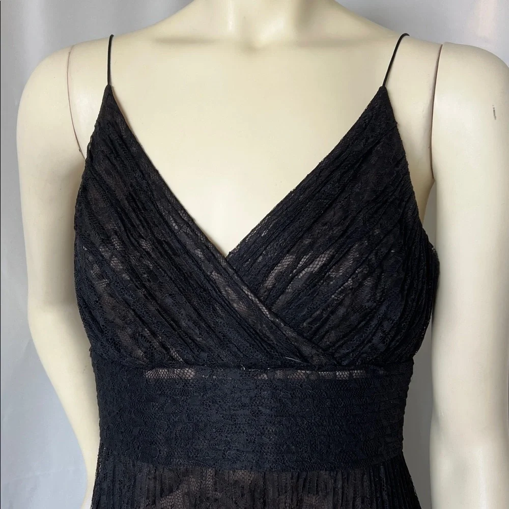 Carmen Marc Valvo | Dresses | Carmen Marc Valvo Black Lace And Silk ...